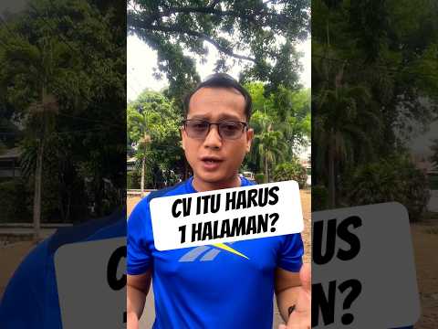 CV itu harus 1 halaman? #tipsinterview #tipskarir
