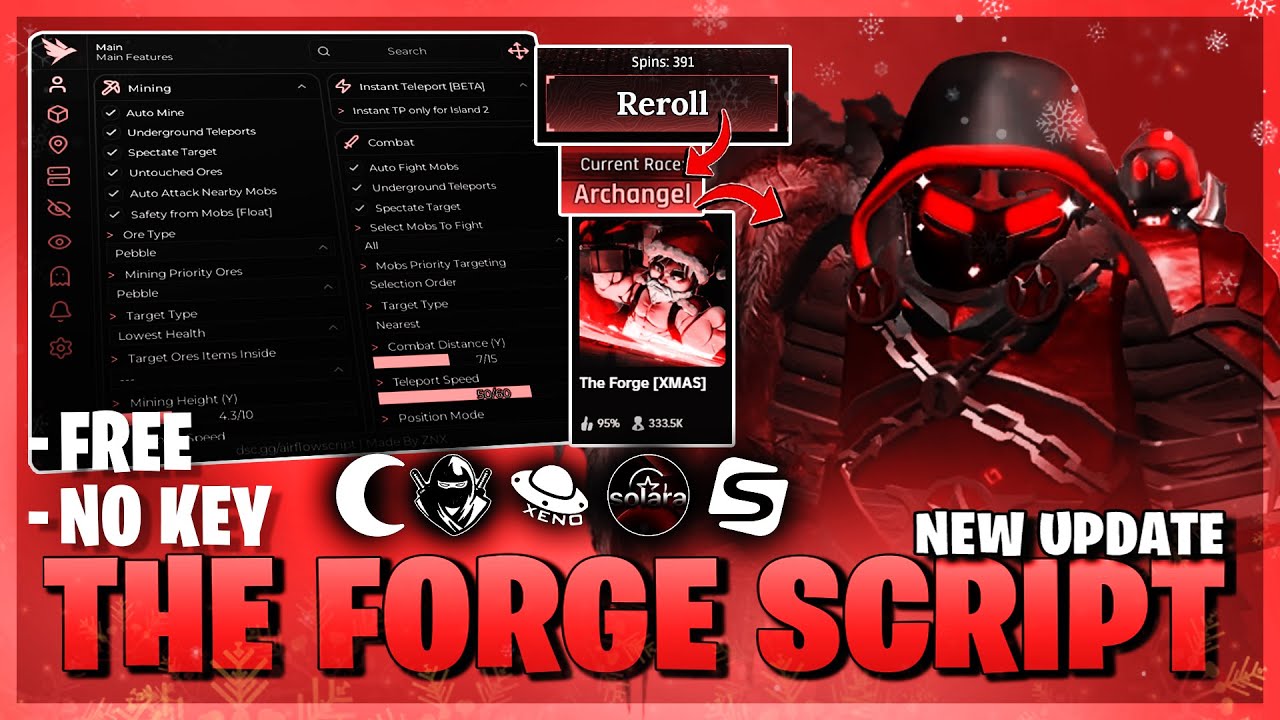 ⛄ The Forge Script NO KEY | Archangel Role, Dupe Spins, World 3, Instant Forge, Autofarm & More