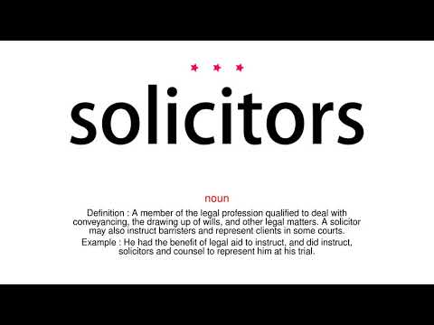 How to pronounce solicitors - Vocab Today