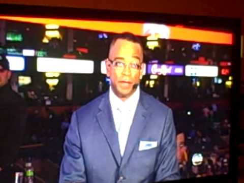 LOL Girl Zombie Stare Behind Stewart Scott NBA Finals Lakers Celtics Game 4