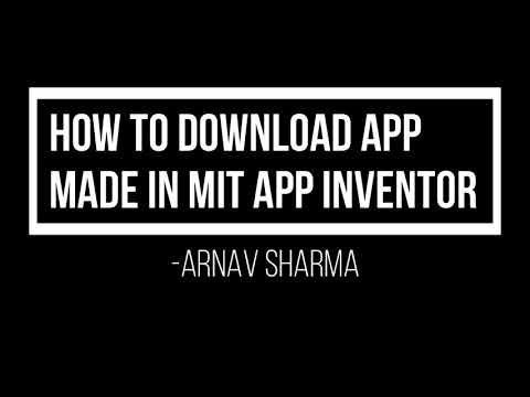 How to download and install app made in mit app inventor