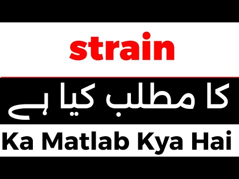 Strain Meaning In Urdu | Strain Meaning | Strain Ka Matlab Kya Hota Hai | Strain Urdu Meaning