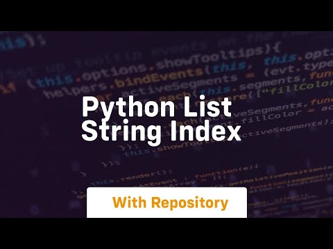 python list string index