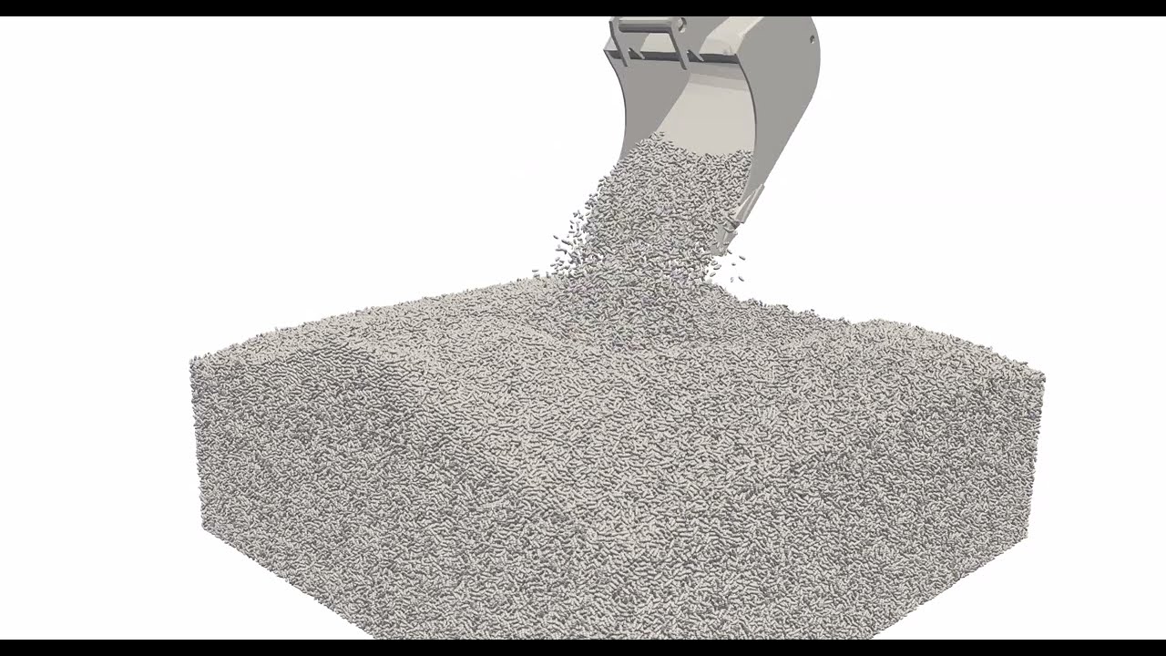 Chrono DEM-Engine Simulation, excavator plowing