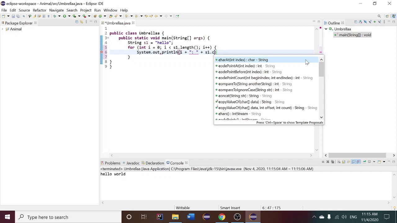 Java tutorial 9 - string.length, string.char