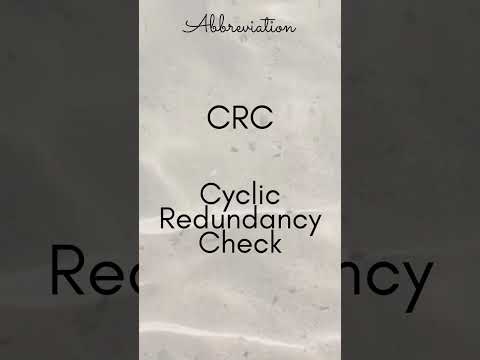 CRC Cyclic Redundancy Check