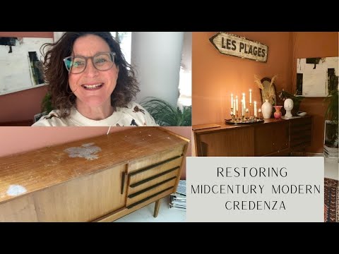 Trash to treasure - midcentury credenza - Thrift find