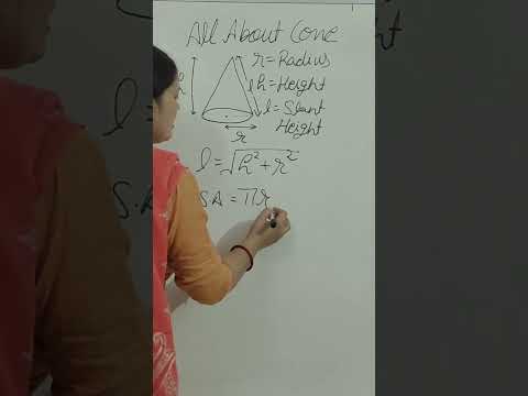 Cone II Volume and Surface Area of Cone II Slant Height II Basic Mathematics Formula II