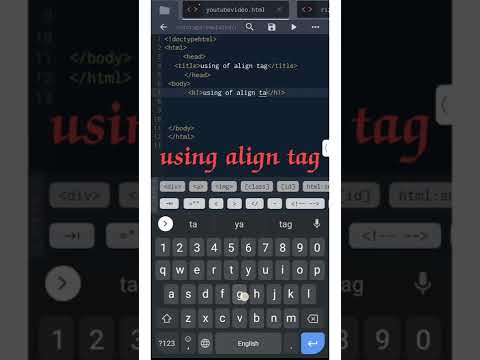 penggunaan tag align di html || teks di sisi kanan #html