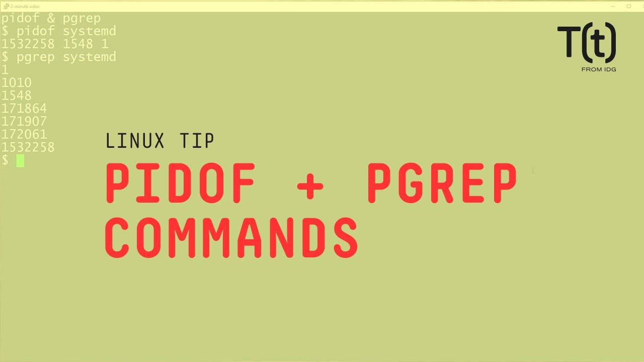 How to use the pidof and pgrep commands: 2-Minute Linux Tip