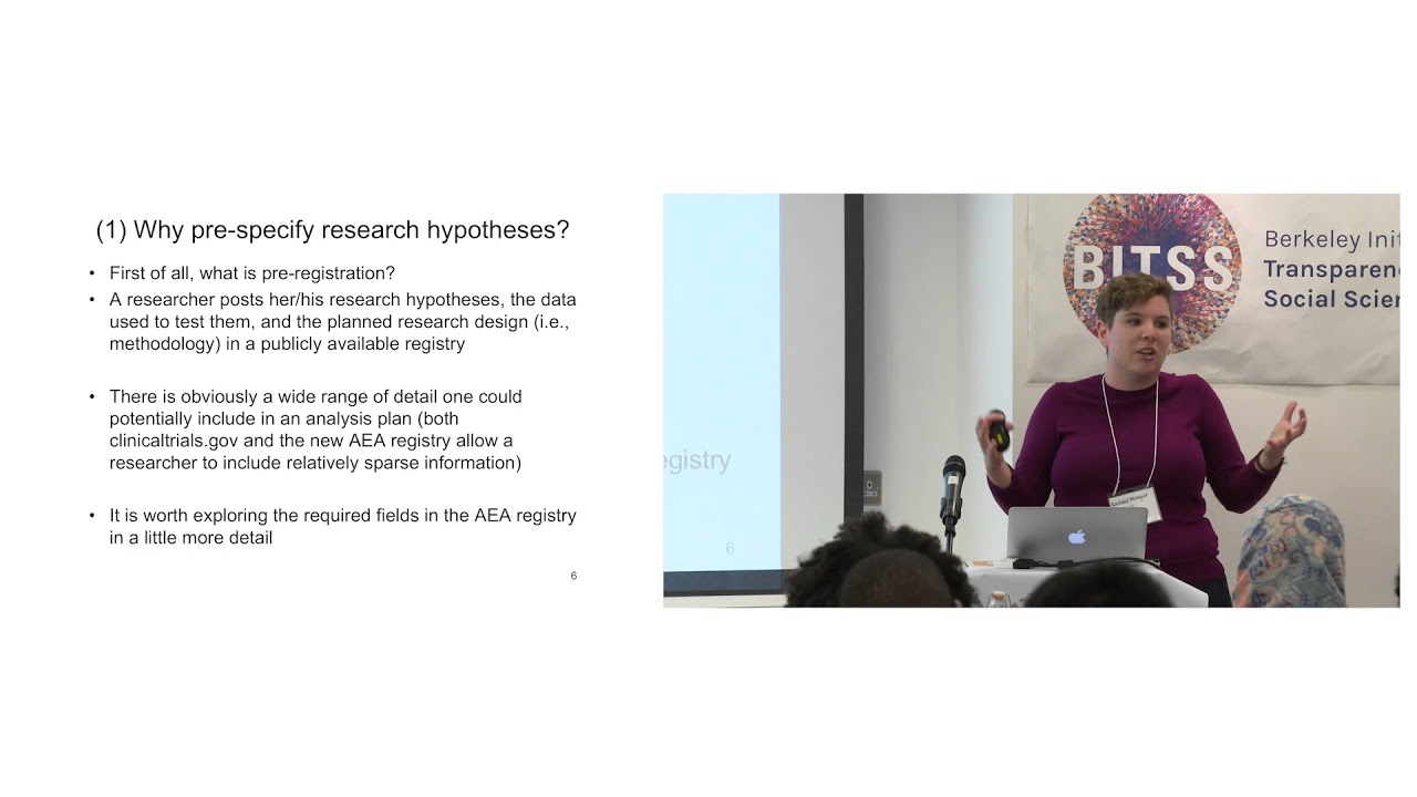 Day 1 | Rachael Meager: Improved Specification: Pre-registration and Pre-Analysis Plans