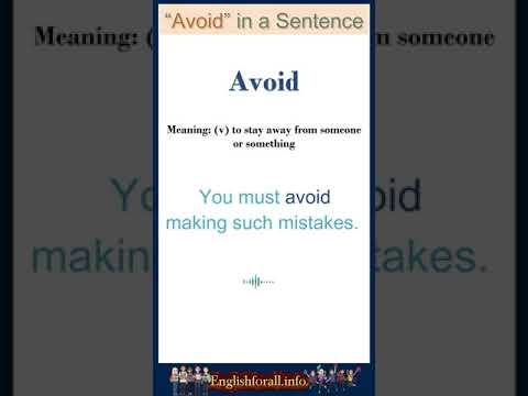 Avoid meaning | Avoid in a Sentence | Most common words in English #shorts