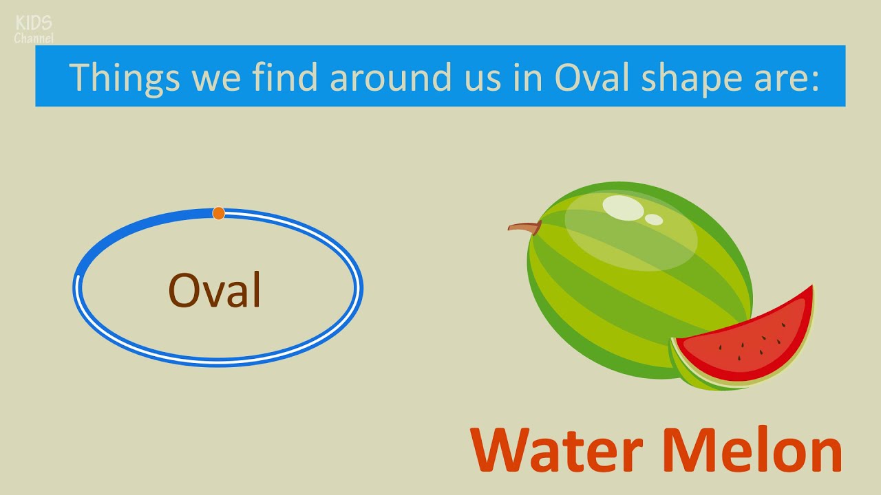 Learn shapes - Oval with pictures and sounds | Kids Channel