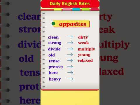Daily English Bites | Master Opposites! Learn 8 Key Words for ESL Learners! 🌍