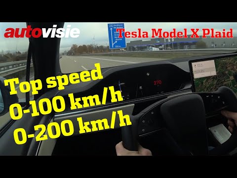 Tesla Model X Plaid Does a Top Speed Run on the German Autobahn, Gets ...