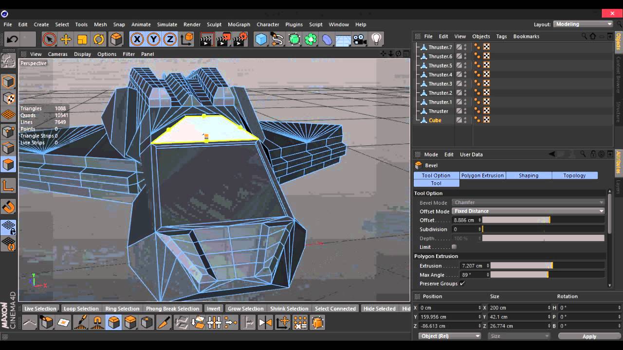 CreativeConcept Project - Space Ship Speed Modeling Cinema 4D