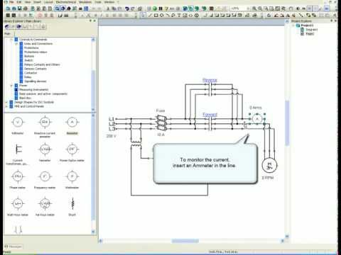 Creating a 3 phase motor circuit - Electrical AC & DC circuit, AS Educational Edition - Famic