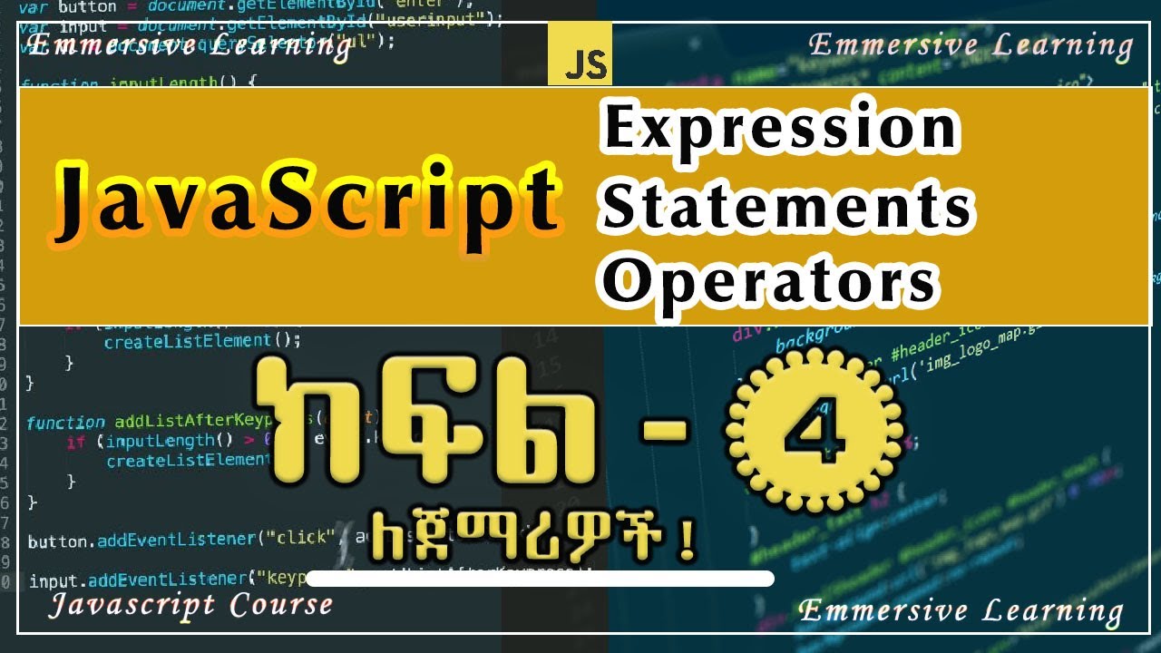 JavaScript Expressions, Statements and Operators  || Js Course  || Part -4 ||  web development #dev