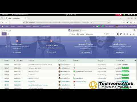 deskent web send message popup |Odoo