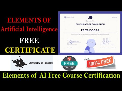 Elements of AI Free Online Course with Certificate - University of Helsinki - Google Digital Garage