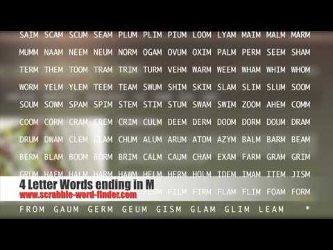 4 letter words ending in M
