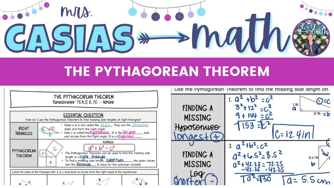 Use Pythagorean Theorem to Find Missing Side Lengths in Right Triangles | 8th Grade Math Pre-Algebra