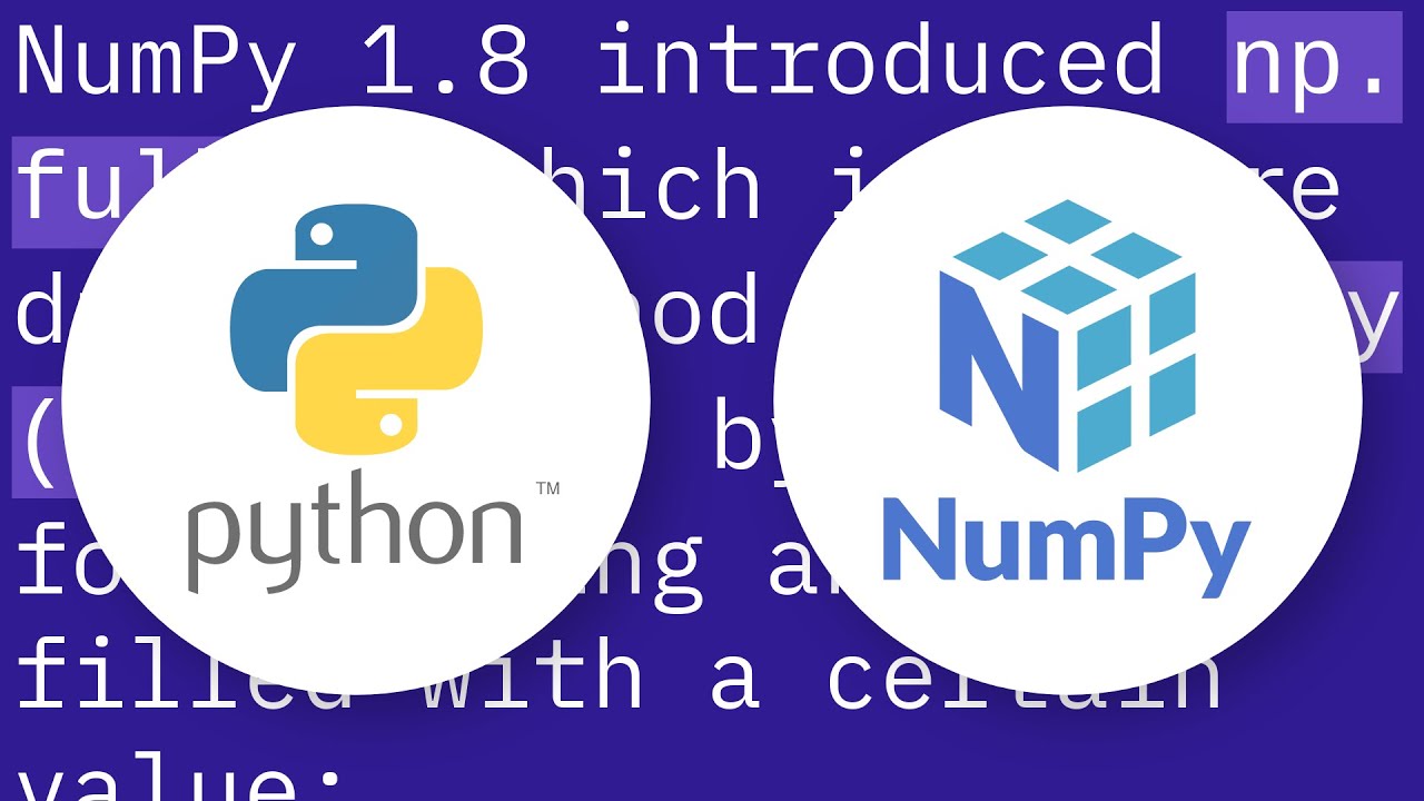 NumPy array initialization (fill with identical values)