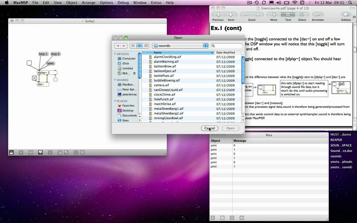 Max MSP Tutorial 04a3: Playback objects: [sfplay~] [2]