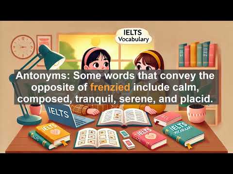 IELTS 9.0 Vocabulary Lesson: Frenzied - Meaning, Common errors, Synonyms and Antonyms