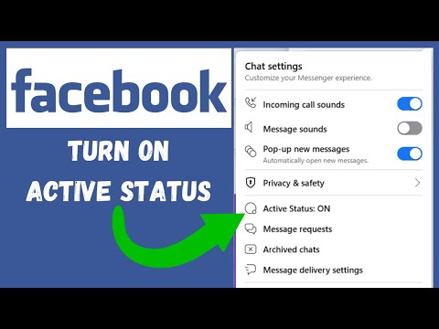 How To Turn On Active Status On Facebook | Laptop | Desktop | PC