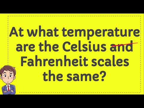 At what temperature are the Celsius and Fahrenheit scales the same?