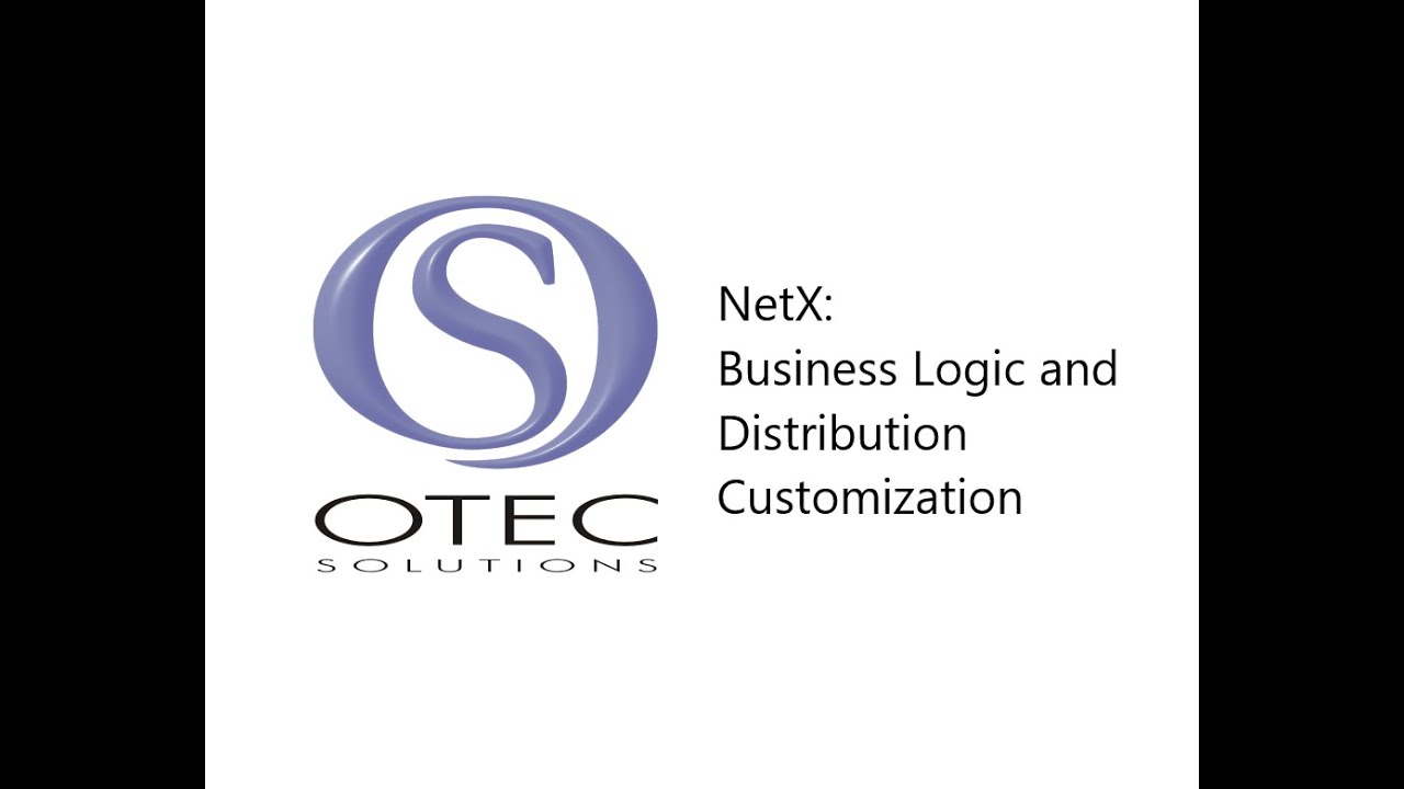 NetX: Business Logic and Distribution Customization Overview
