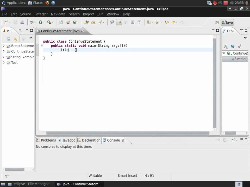 Java Video Tutorial 19: Using continue statements