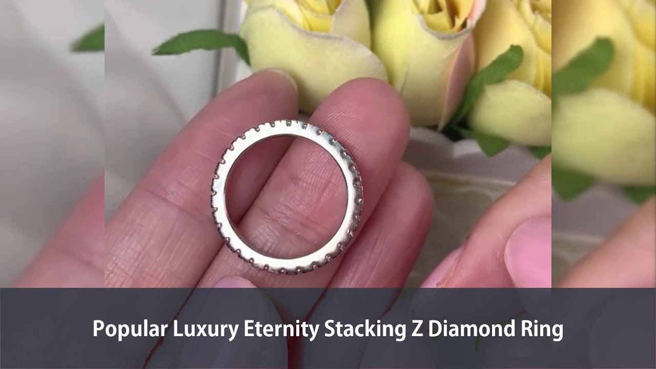 Popular Luxury Eternity Stacking Z Diamond Ring