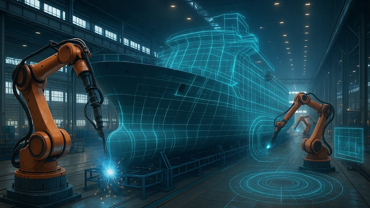 Inside the Smart Shipyard: Robots Building the Future Fleet