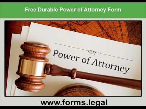 Power of Attorney Form - Legal Power of Attorney Forms
