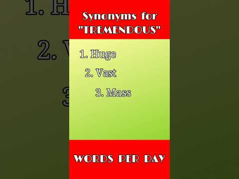 Synonyms for "TREMENDOUS" #englishlearners #englishlearning #words
