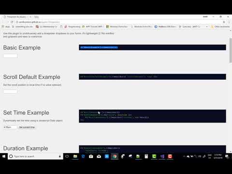 Time Picker control using JQuery in ASP.NET
