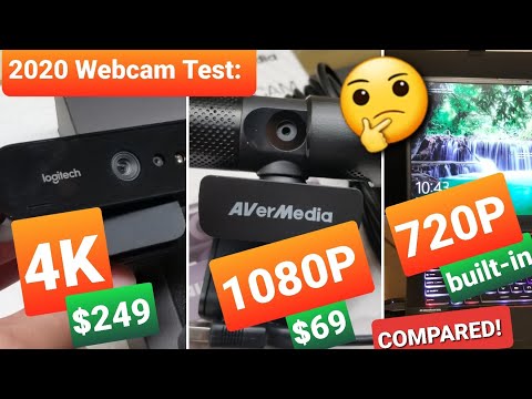 2020 Webcam Test: Logitech Brio 4K -$249 | AverMedia Live Streamer 313 1080P $69 | MSI GE75 720P