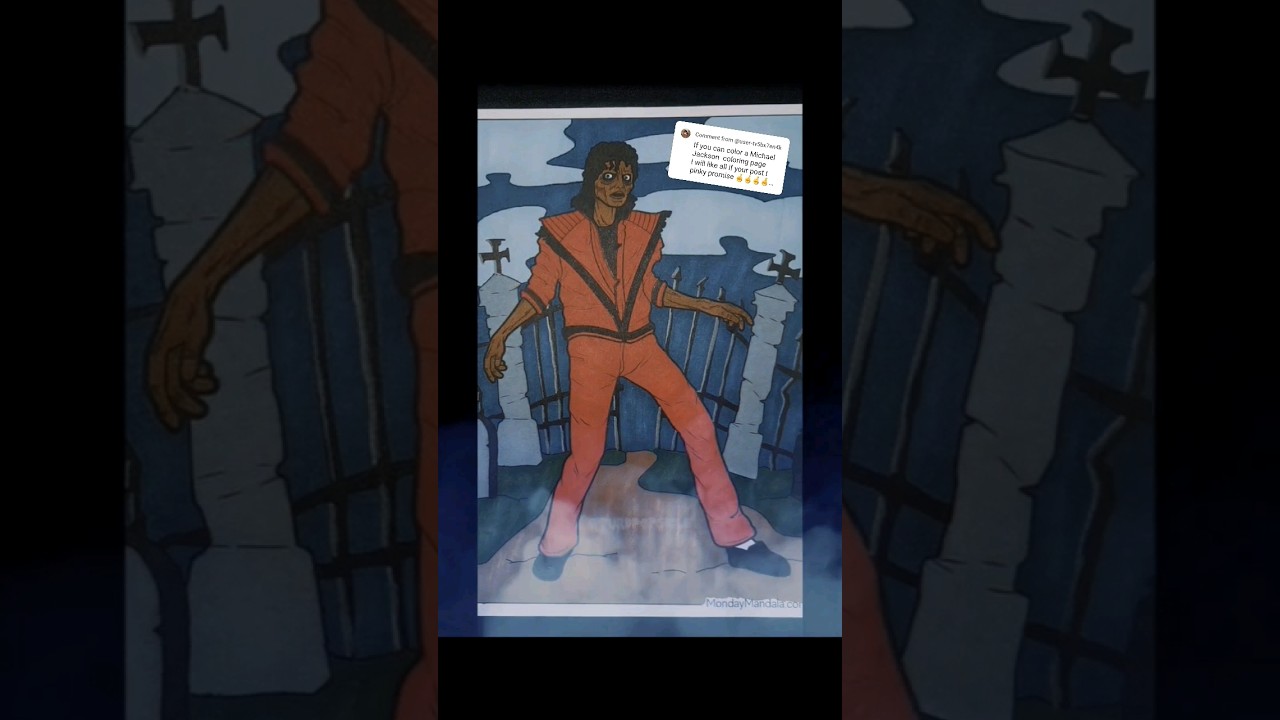 Satisfying Coloring Page - Michael Jackson - Thriller