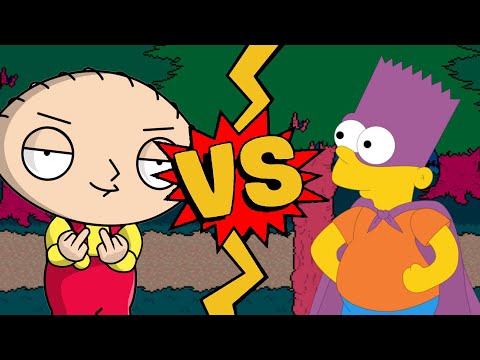 M.U.G.E.N. Battles | Stewie Griffin vs Bartman | Family Guy vs The Simpsons
