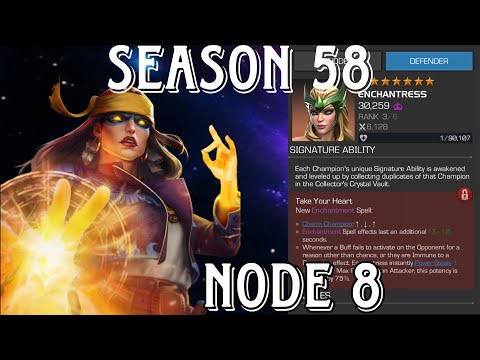 Mcoc AW season 58 Node 8 Enchantress with Kushala | Marvel Contest of Champions