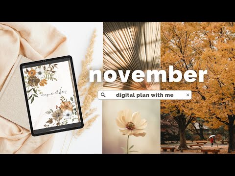 NOVEMBER DIGITAL PLAN WITH ME | November 2024 Digital Bullet Journal Setup, 2024 Digital Planner