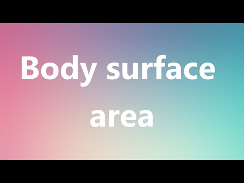 Body surface area - Medical Definition and Pronunciation