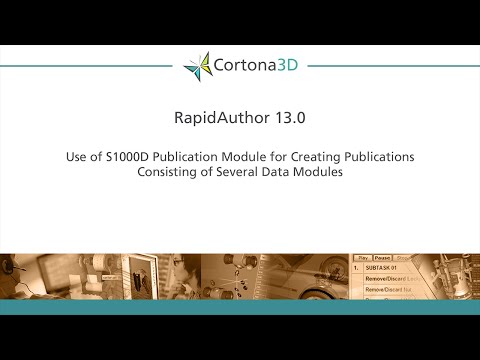 RapidAuthor 13.0: Use of S1000D Publication Module