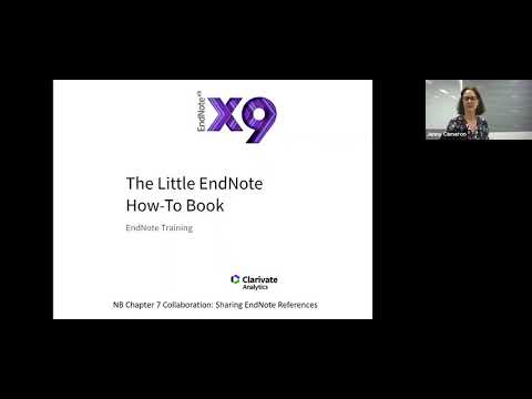 EndNote Essentials Advanced for EndNote trainers with Jenny Cameron