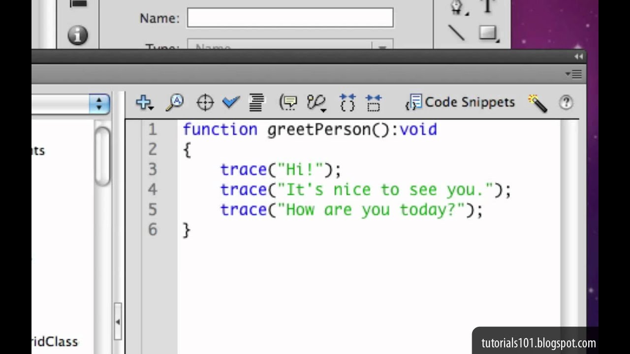 Writing Functions - Intro to ActionScript 3 Tutorial