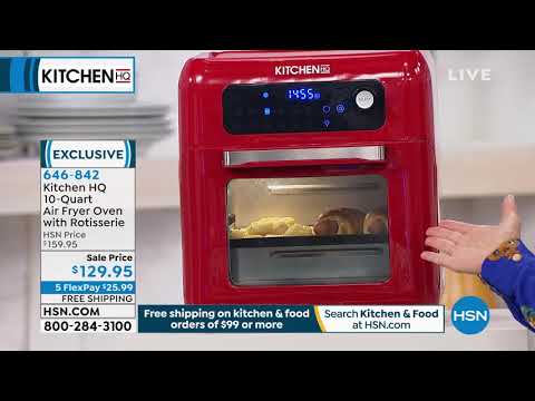 Kitchen HQ 10Quart Air Fryer Oven with Rotisserie
