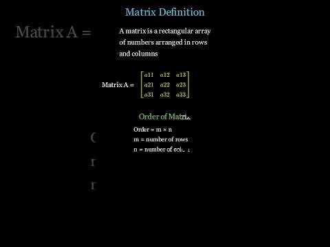 Matrix Definition #maths #chemicalengineering