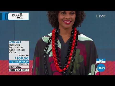 Rara Avis by Iris Apfel Long Printed Caftan